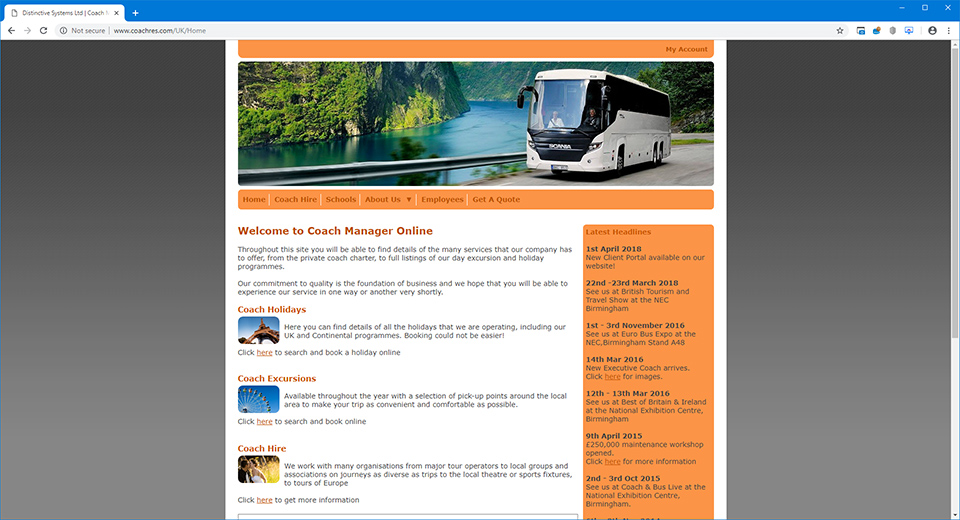 Distinctive Systems Coach Manager Online Templates